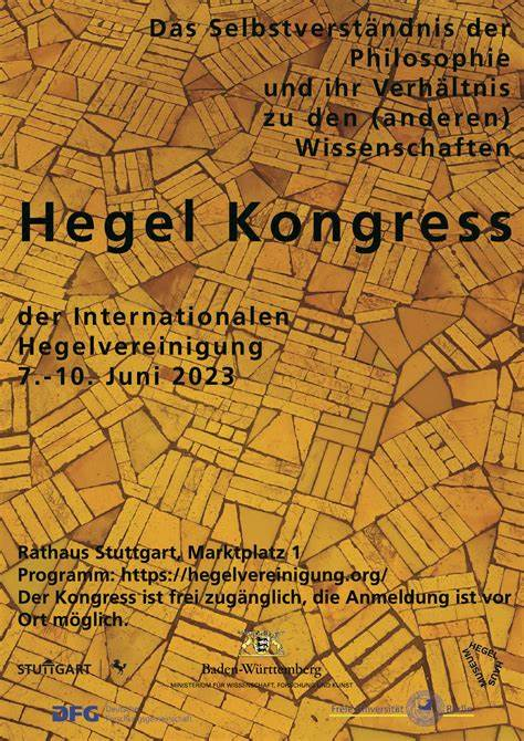 Hegel Kongress 2023 – „Das Selbstverständnis der Philosophie und ihr ...